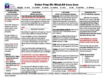 Miralax Colonoscopy Prep