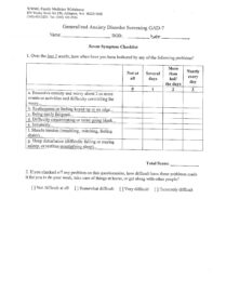 Generalized Anxiety Disorder Screening (GAD-7) | Western Washington ...